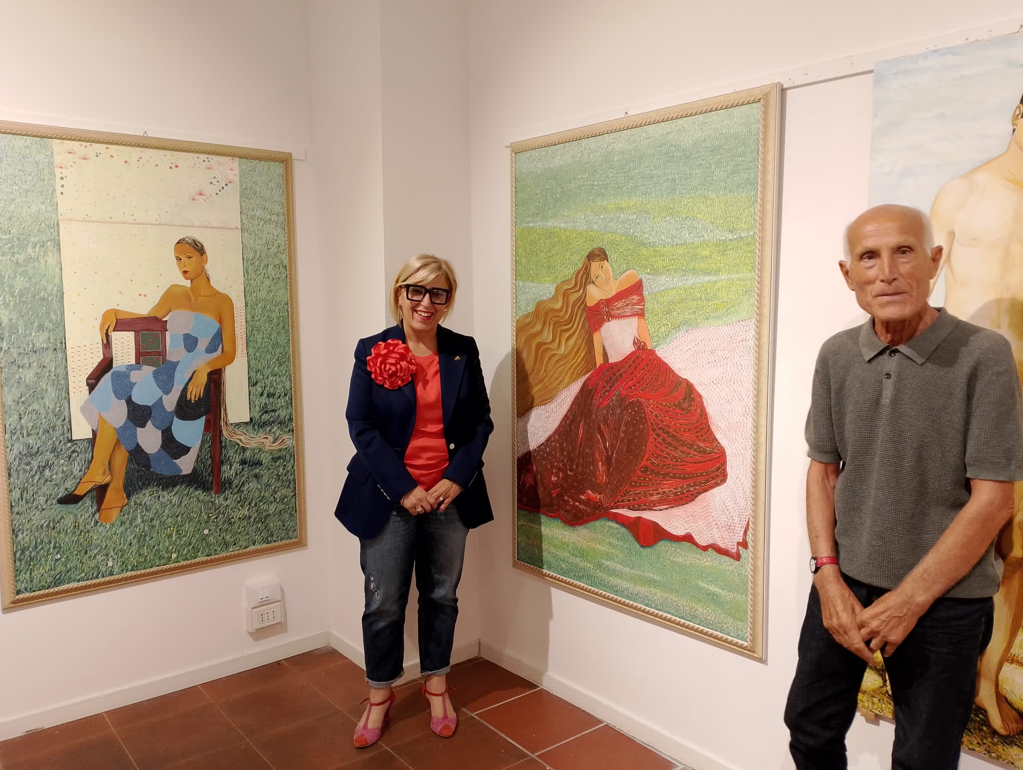 Visita della sindaca Francesca Marchetti alla mostra di Domenico ...